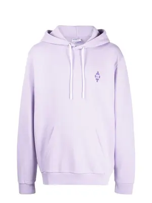 COUNTY OF MILAN Graphic-print Cotton Hoodie - Purple