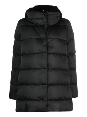 Herno Hooded Quilted Coat - Black