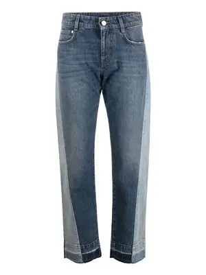 Stella McCartney Colour-block Straight-leg Jeans - Blue