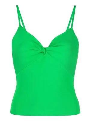 Alice + Olivia Rhona Twisted Tank Top - Green