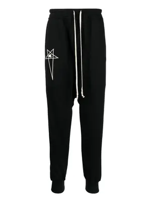 Rick Owens Prisoner Drop-crotch Track Pants - Black