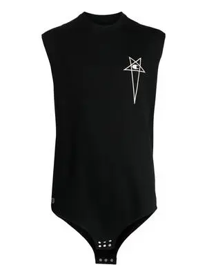 Rick Owens Logo-embroidered Tank Top - Black