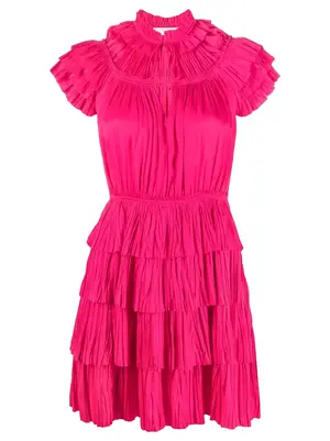 Ulla Johnson Vesna Ruffled Minidress - Pink