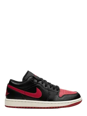 JORDAN Air 1 Low Bred Sail Sneakers - Black