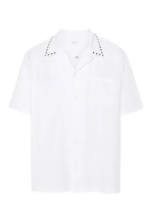Valentino Garavani Rockstud-embellished Bowling Shirt - White