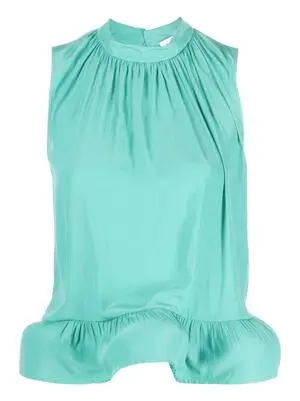 LANVIN Ruffle-hem Blouse - Green
