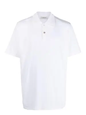 LANVIN Short-sleeve Cotton Polo Shirt - White