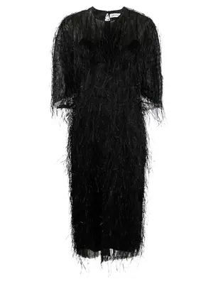 LANVIN Fringed Midi Dress - Black