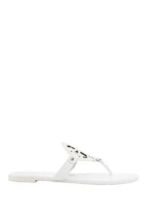 Tory Burch Miller Cut-out Leather Flip-flops - White