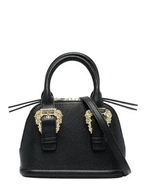 Versace Baroque-buckle Faux-leather Tote - Black