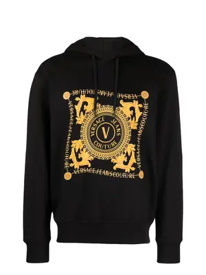 Versace Logo-print Hoodie - Black