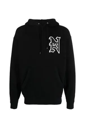 NEIGHBORHOOD College Logo-print Hoodie - Black