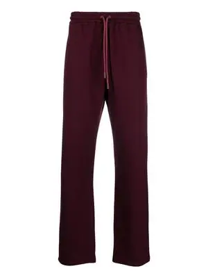 Off-White Logo-embroidered Cotton Track Pants - Red