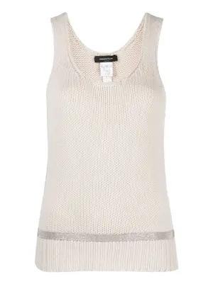 Fabiana Filippi Virgin Wool Knit Top - Neutrals