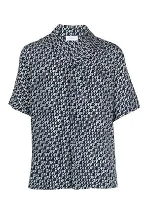 Off-White Logo-print Short-sleeve Shirt - Black