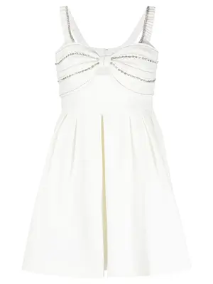SELF-PORTRAIT Crystal-embellished Mini Dress - White