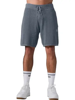 Alo Yoga Open-Knit Short Steel Grey