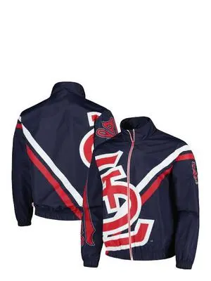 Mitchell & Ness St. Louis Cardinals Exploded Logo Full-zip Jacket - Navy