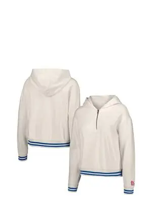 LUSSO St. Louis Cardinals Quarter-zip Hoodie - White
