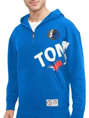 Tommy Hilfiger Tommy Jeans Dallas Mavericks Half-Zip Hoodie Blue