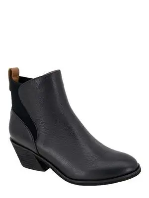 Gentle Souls By Kenneth Cole Clint Western Bootie - Black Leather