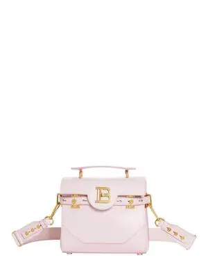Balmain Balmain B-Buzz 23 Monogram Leather Top Handle Bag 4ak Pale Pink