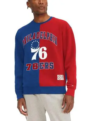 Tommy Hilfiger Philadelphia 76ers Split Pullover Sweatshirt - Red