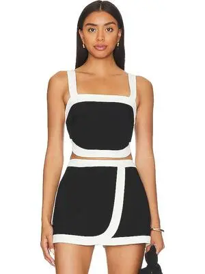 Amanda Uprichard Porsha Top - Black & Ivory