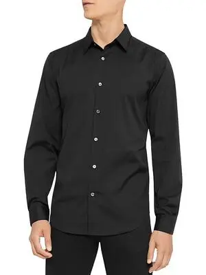 Theory Sylvain Button Down In Wealth - Black