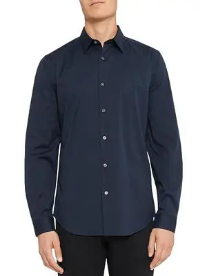Theory Sylvain Button Down In Wealth - Eclipse