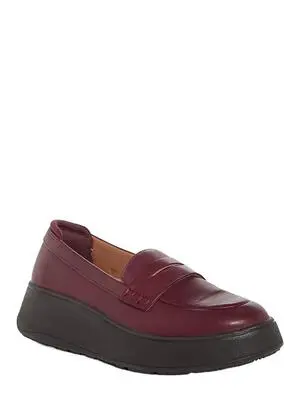 Fitflop F-mode Platform Penny Loafers - Plummy