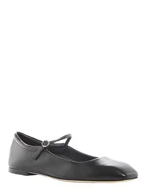 AeydĒ Uma Square Toe Mary Jane Flats - Black