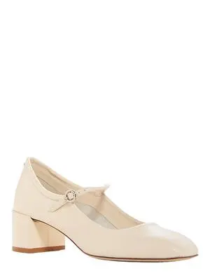AeydĒ Aline Square Toe Mary Jane Pumps - Creamy