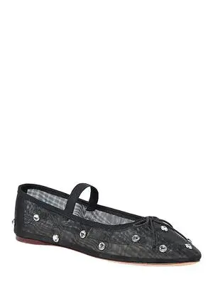 LOEFFLER RANDALL Loeffler Randall Leonie Embellished Ballet Flats Black Crystal