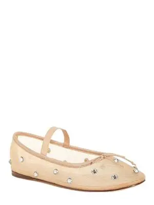 LOEFFLER RANDALL Loeffler Randall Leonie Embellished Ballet Flats Tan