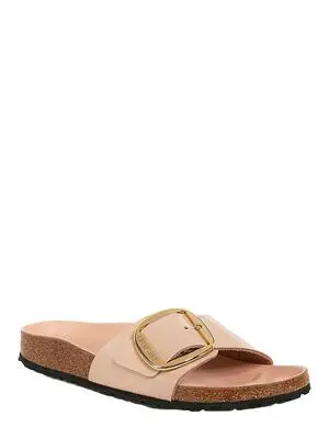 BIRKENSTOCK Madrid High Shine Big Buckle Sandals - New Beige Leather/gold