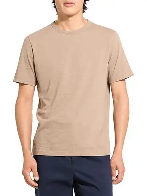 Theory Essential Tee In Cosmos Slub Cotton Feather