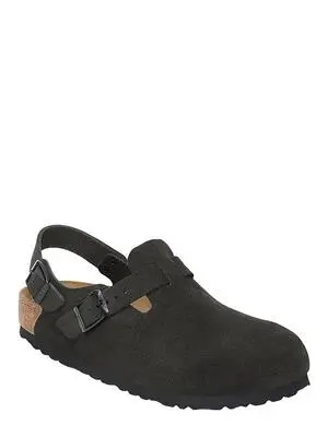 BIRKENSTOCK Tokio Slingback Clogs - Black Suede
