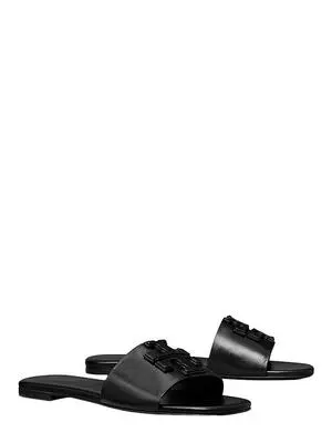 Tory Burch Ines Flat Slide Sandals - Perfect Black