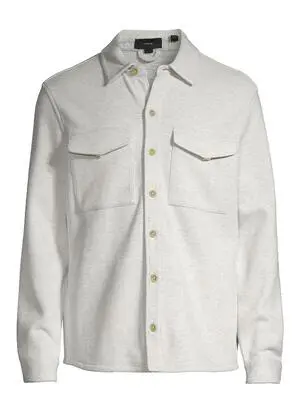 Vince Cotton-blend Shirt Jacket - Grey