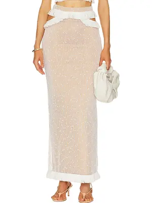 MICHAEL COSTELLO X Noomi Maxi Skirt - Ivory