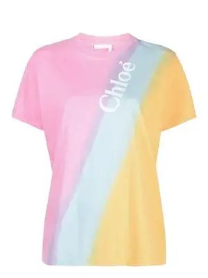 Chloé Logo-print Cotton T-shirt - Pink