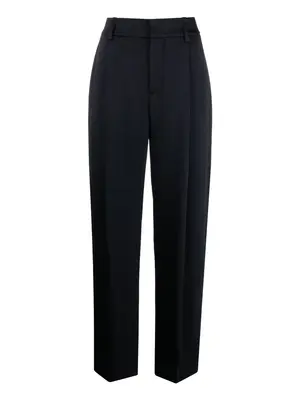Vince High-waisted Wide-leg Trousers - Blue