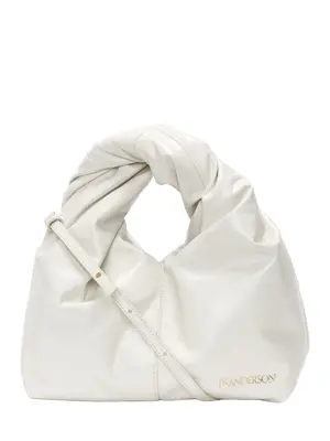 JW Anderson Mini Twister Leather Crossbody Bag - White