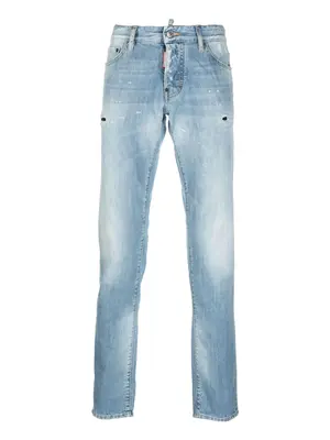 Dsquared2 Low-rise Slim-fit Jeans - Blue