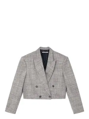 Stella McCartney Cropped Double-breasted Blazer - Grey