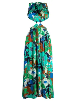 CULT GAIA Cult Gaia Theia Floral-Print Midi Dress