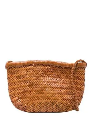 Dragon Diffusion DRAGON DIFFUSION Woven Leather Shoulder Bag Brown