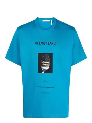 Helmut Lang Photograph-print Cotton T-shirt - Blue