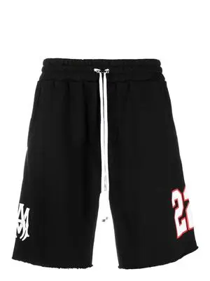AMIRI Logo-print Wide-leg Track Shorts